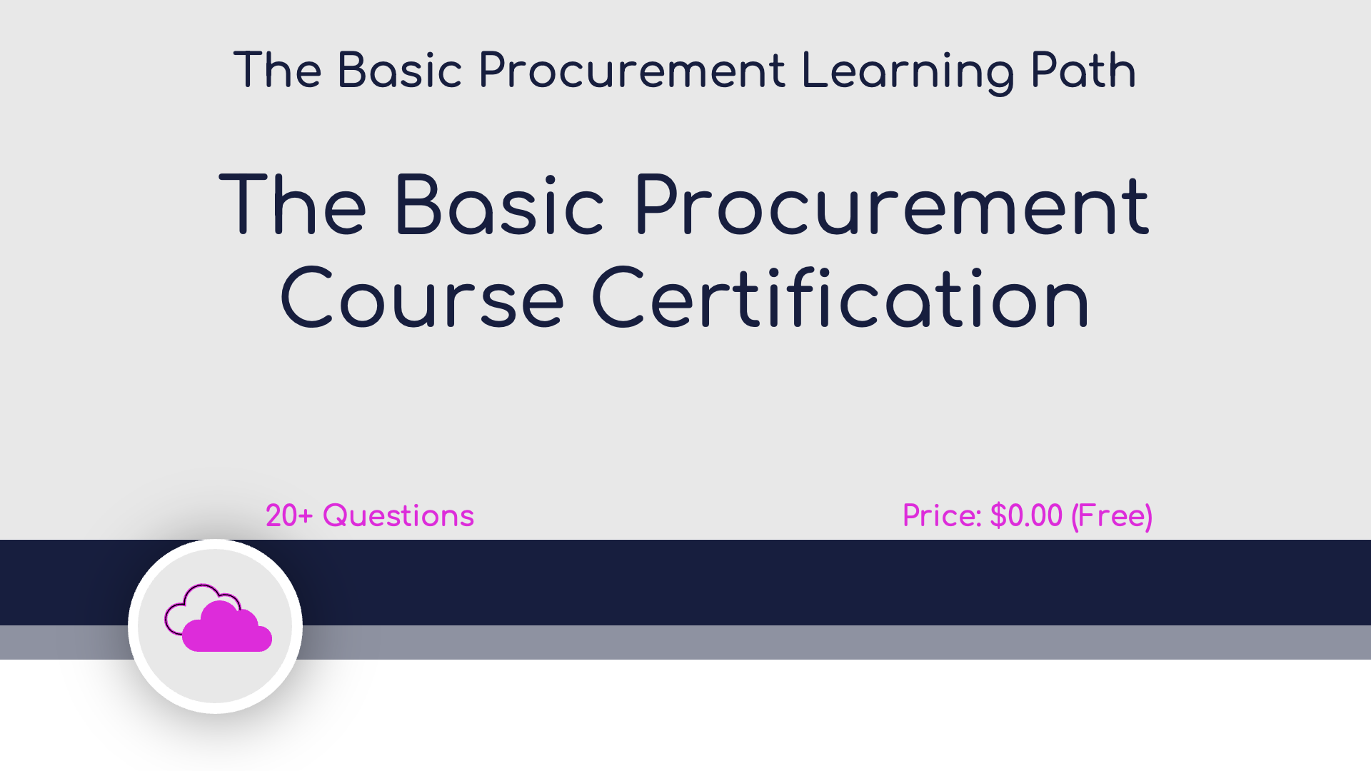 6. Basic Procurement Certification – Panameer